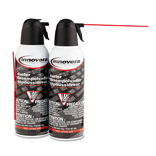 Innovera Compressed Gas Duster, 10oz., 2 Cans Per Pack | OfficeSupply.com