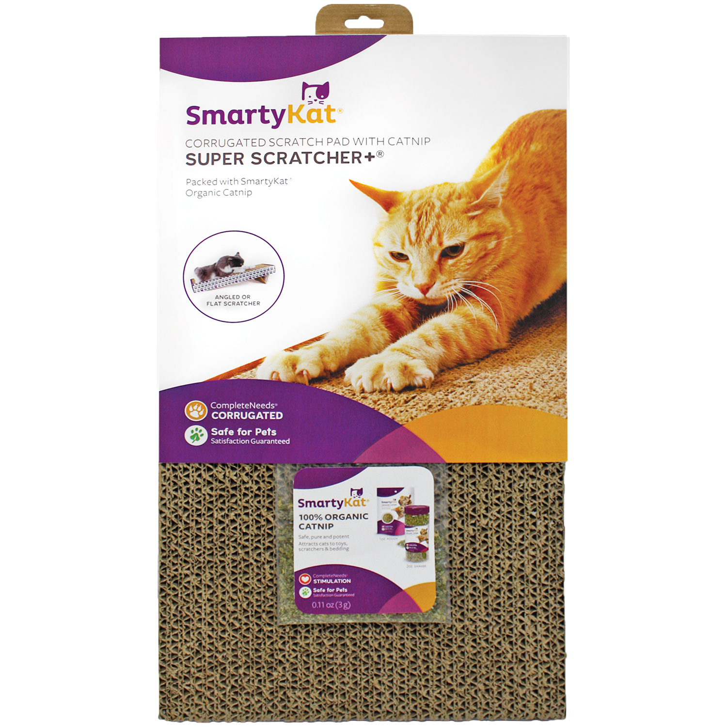 SmartyKat SuperScratcher+ Double Wide Catnip Scratcher | OfficeSupply.com