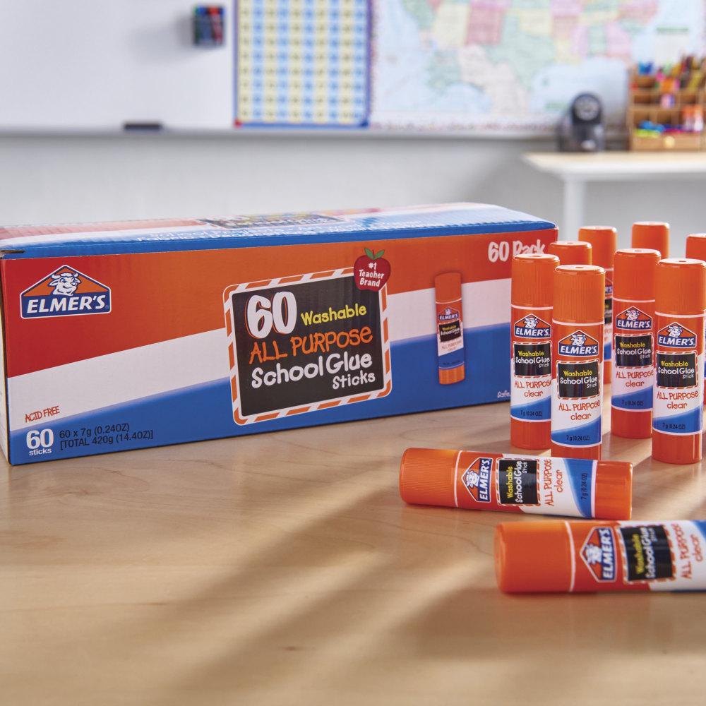 Elmer's Glue Stick Classroom Pack, 14.4 Oz, Pack Of 60 | OfficeSupply.com