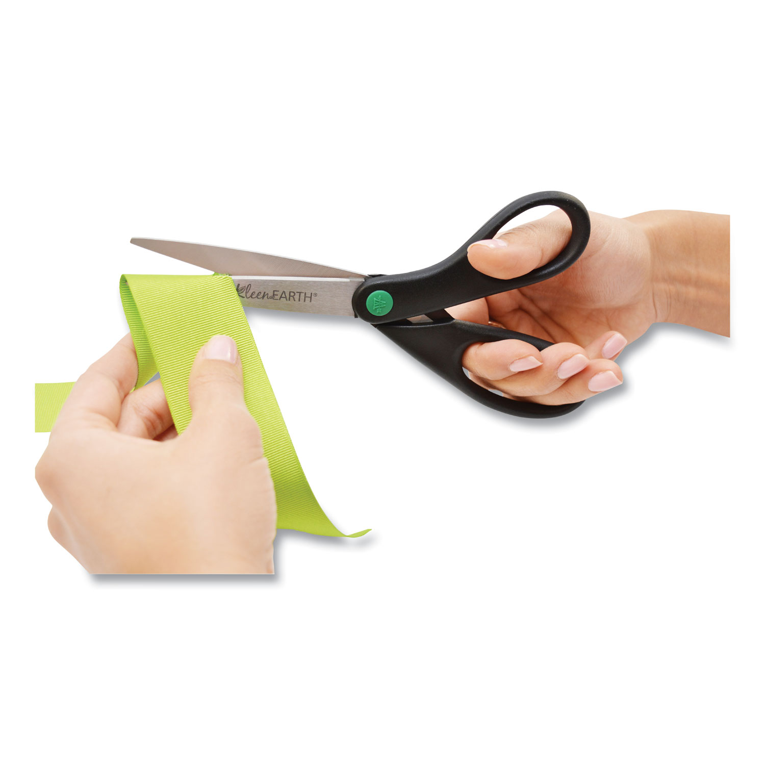 Westcott KleenEarth Scissors, 8" Long, 3.25" Cut Length, Straight Black ...