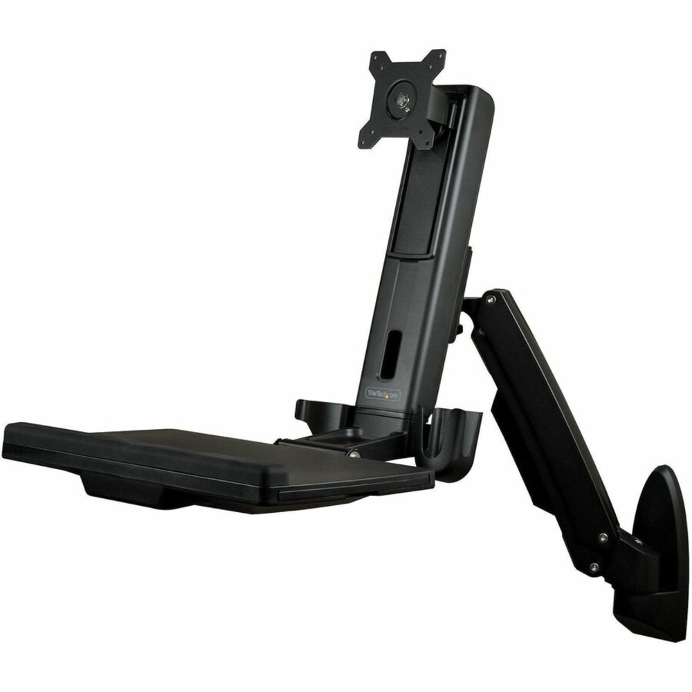 StarTech.com Wall Mounted Sit Stand Desk - For Single Monitor up to ...
