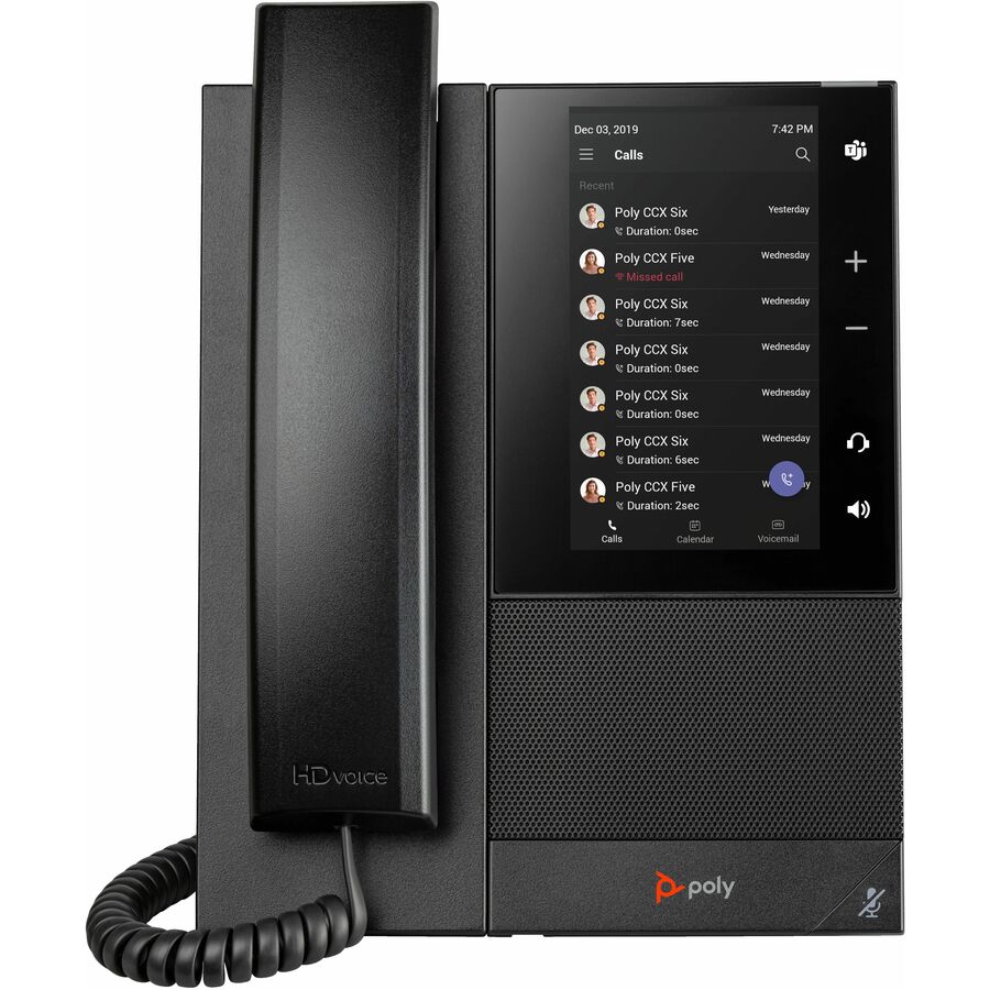 Poly CCX 500 IP Phone - Corded - Corded/Cordless - Bluetooth - Desktop ...