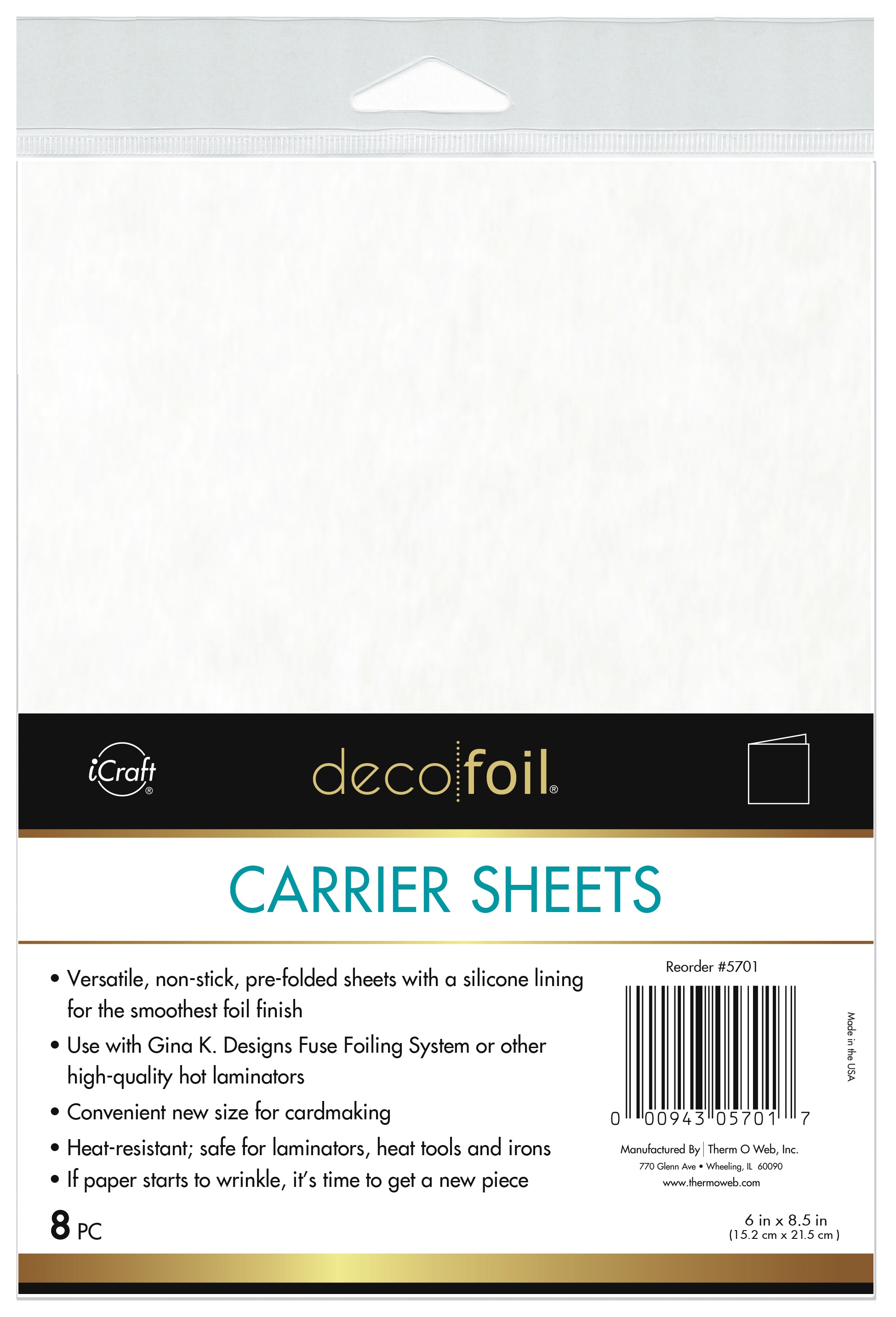 Deco Foil Carrier Sheets 6"X8.5" - NOTM718028 | OfficeSupply.com