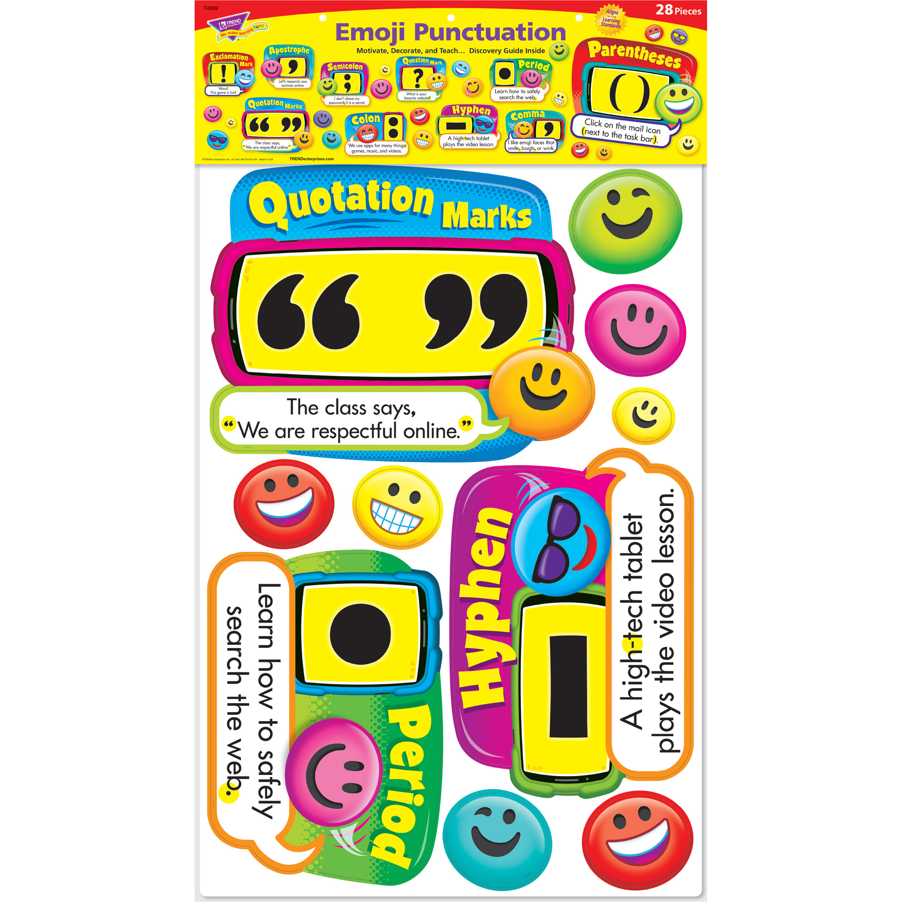 Trend Emoji Punctuation Bulletin Board Set | OfficeSupply.com