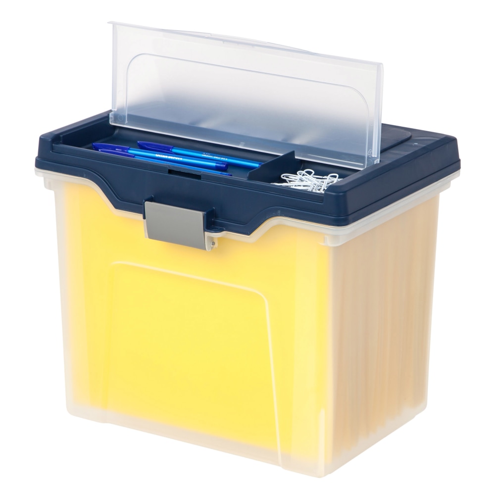 Mobile File Box, Large, Letter Size, 11-5/8"H x 13-13/6"W x 10"D, Clear ...