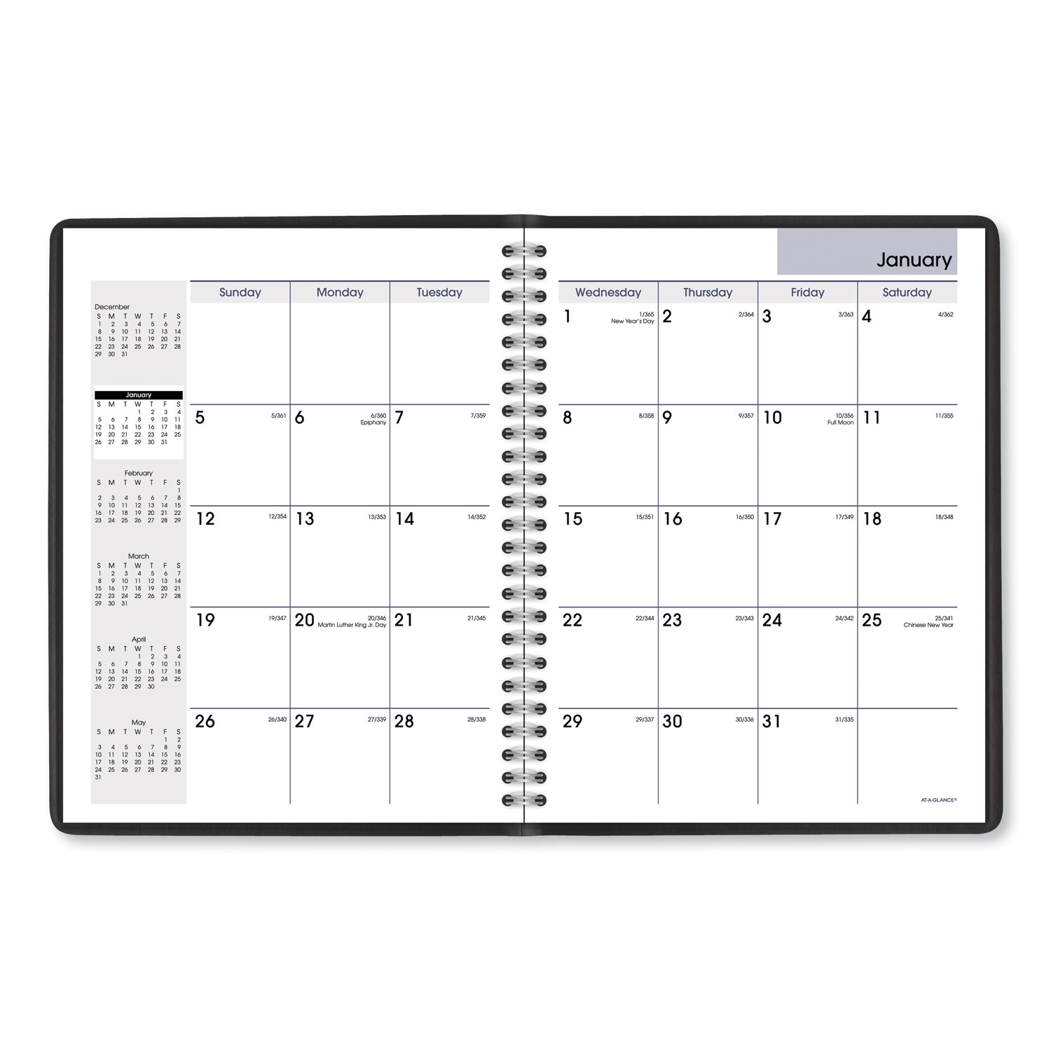 AT-A-GLANCE DayMinder Monthly Planner with Notes Column, Un-Ruled ...
