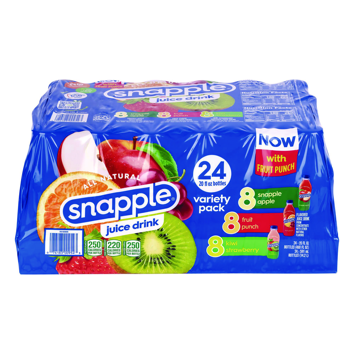 Snapple Juice Drink Variety Pack, Snapple Apple, Fruit Punch, Kiwi ...