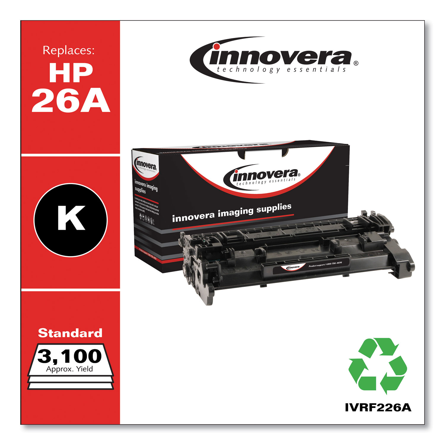Innovera Remanufactured Black Toner, Replacement for 26A (CF226A ...