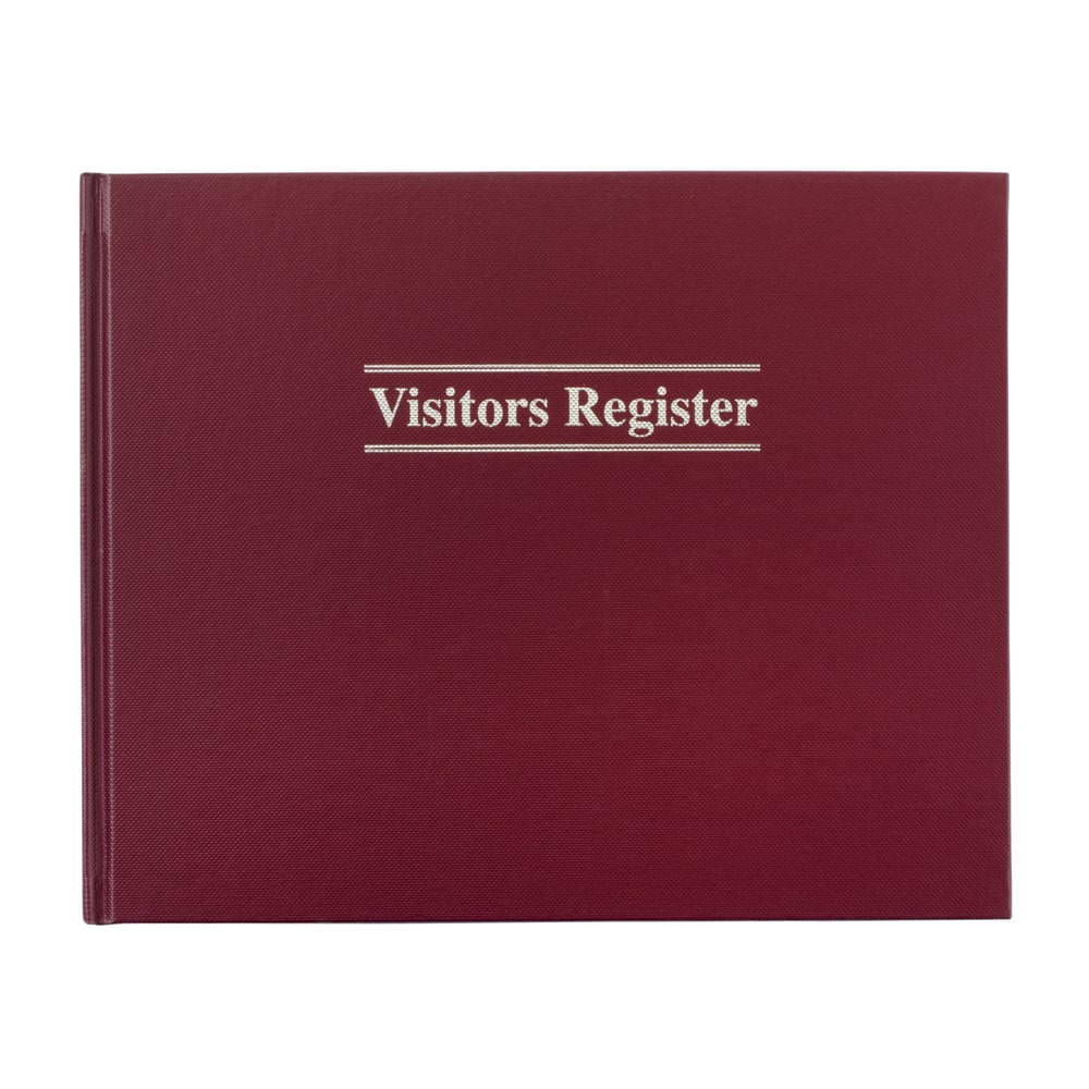 Adams Visitor Registration Book, 8 1/2" x 11 1/2", 112 Pages, Black ...