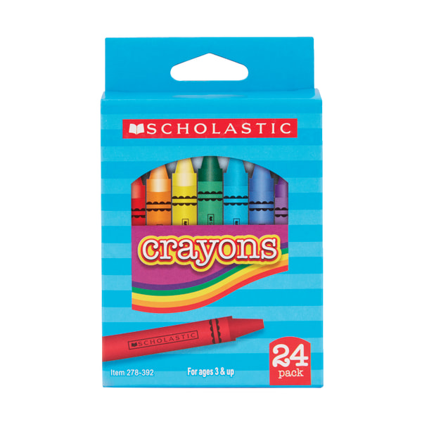 Scholastic Standard Crayons, Assorted Colors, Pack Of 24 Crayons ...