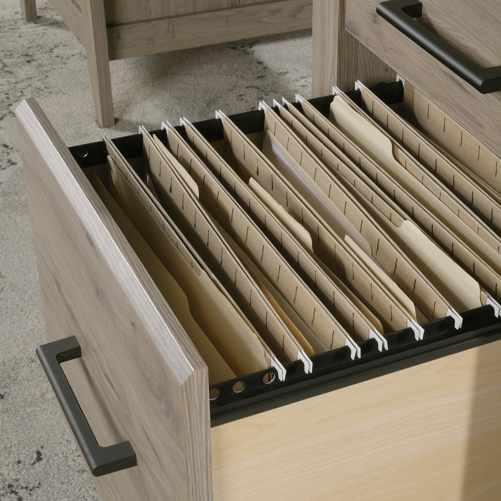 Sauder Summit Station 66"W Executive Computer Desk, Laurel Oak ...