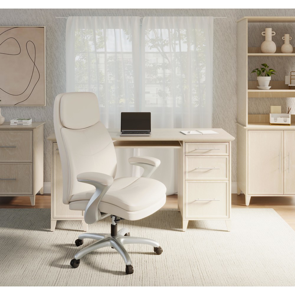 Everton Ergonomic Vegan Leather High-Back Executive Chair with Flip-Up ...