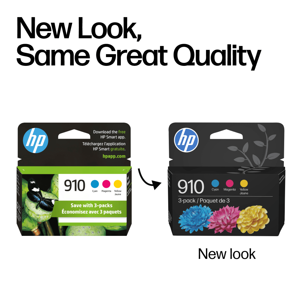 Original HP 910 Cyan, Magenta, Yellow Ink Cartridges 3-pack|For HP ...