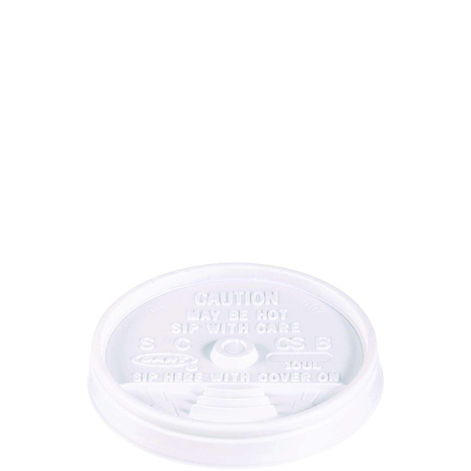 Dart Sip Thru Lids, Fits 10 oz to 12 oz Foam Cups, Plastic, White ...