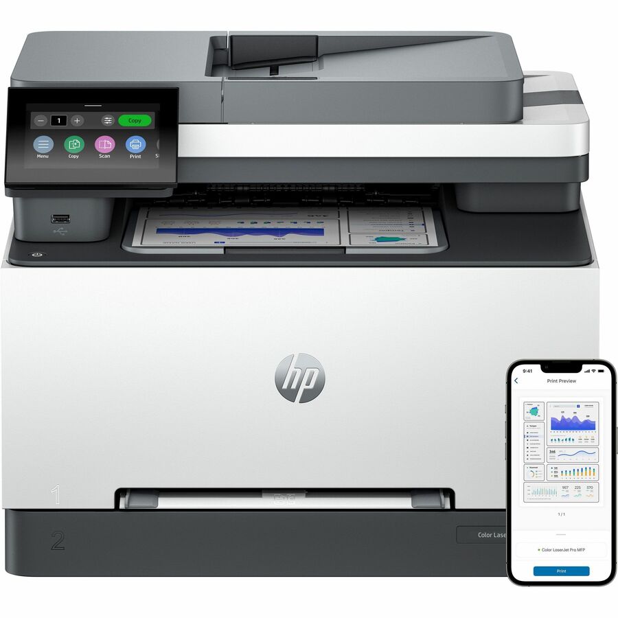 HP Color LaserJet Pro MFP 3301fdw Wireless Printer, Print, scan, copy ...