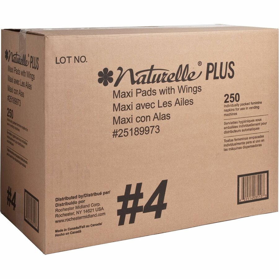 Impact Naturelle Maxi Pads Plus, Size 4 with Wings, Maxi Plus ...