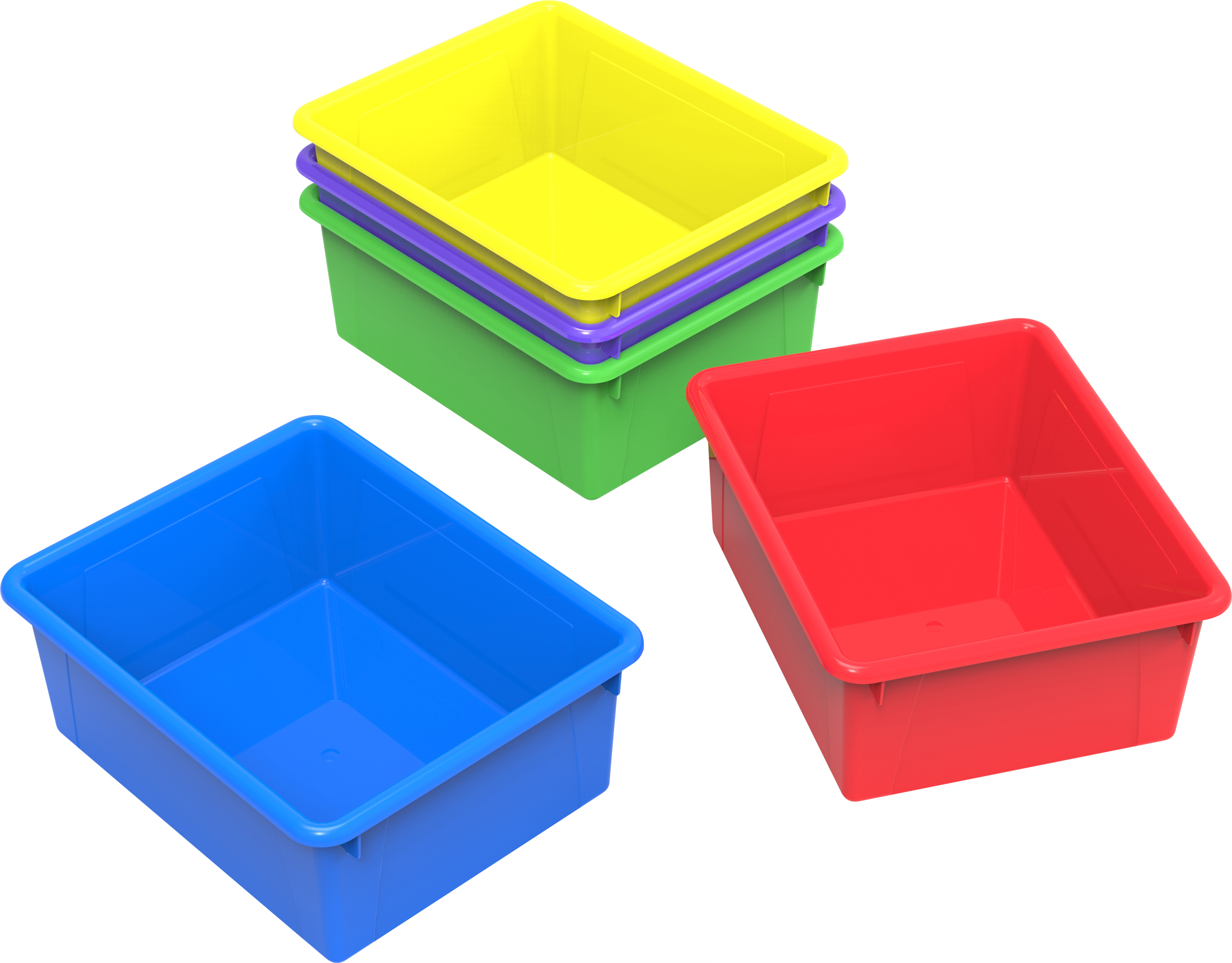 Storex Deep Storage Tray, Letter Size, 10 x 13 x 5 Inches, Assorted ...
