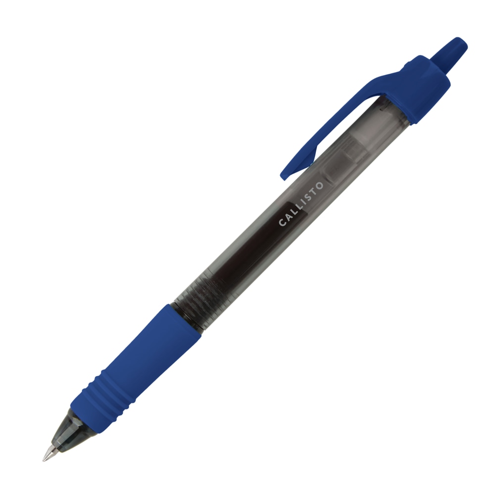 Callisto Retractable Gel Ink Pens, Fine Point, 0.5 mm, Blue Barrel ...