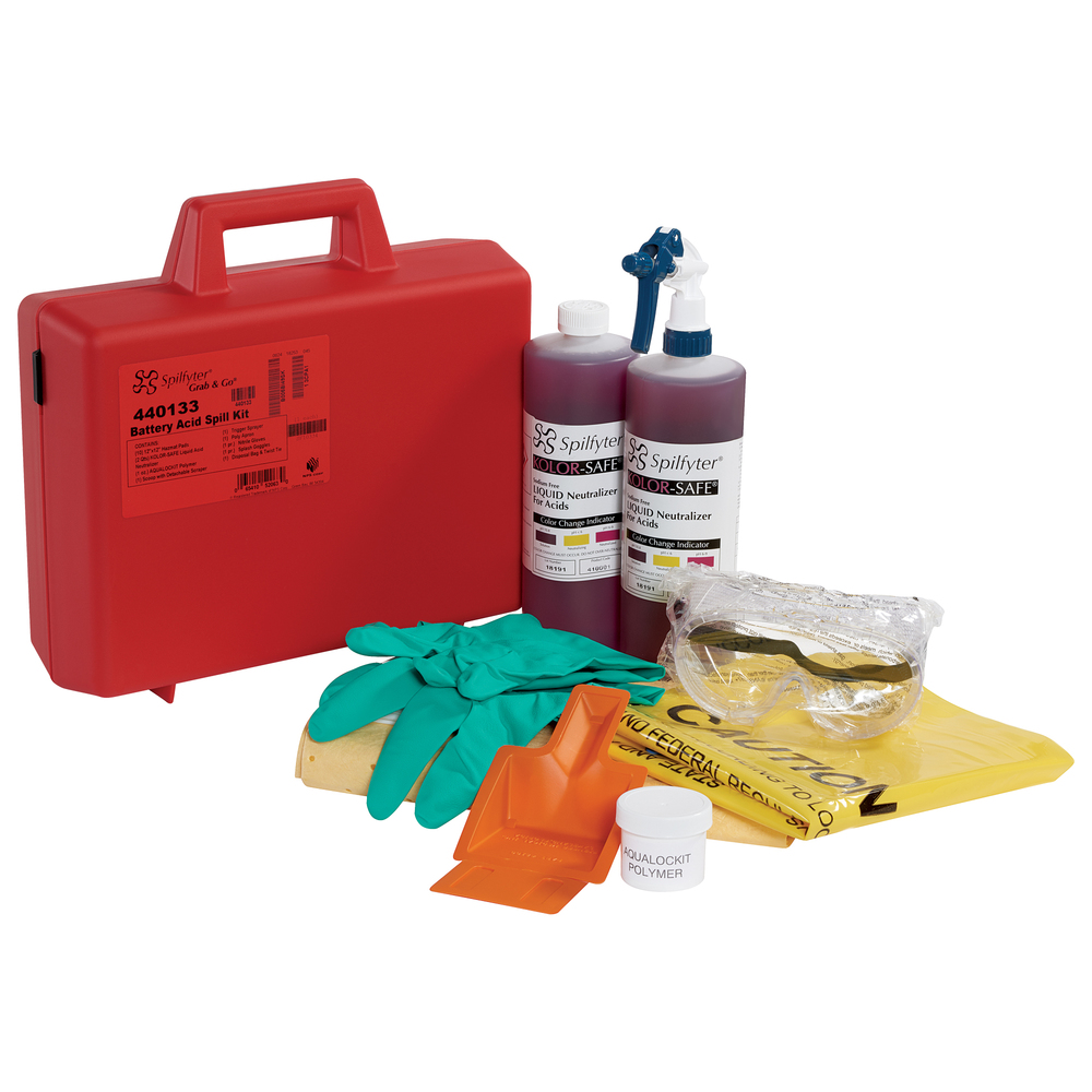 1 Gallon Battery Acid Spill Kit in Plastic Case | OfficeSupply.com