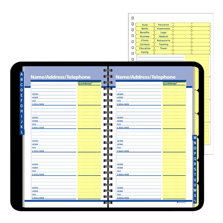 At-A-Glance QuickNotes QuickNumbers Phone and Address Book ...