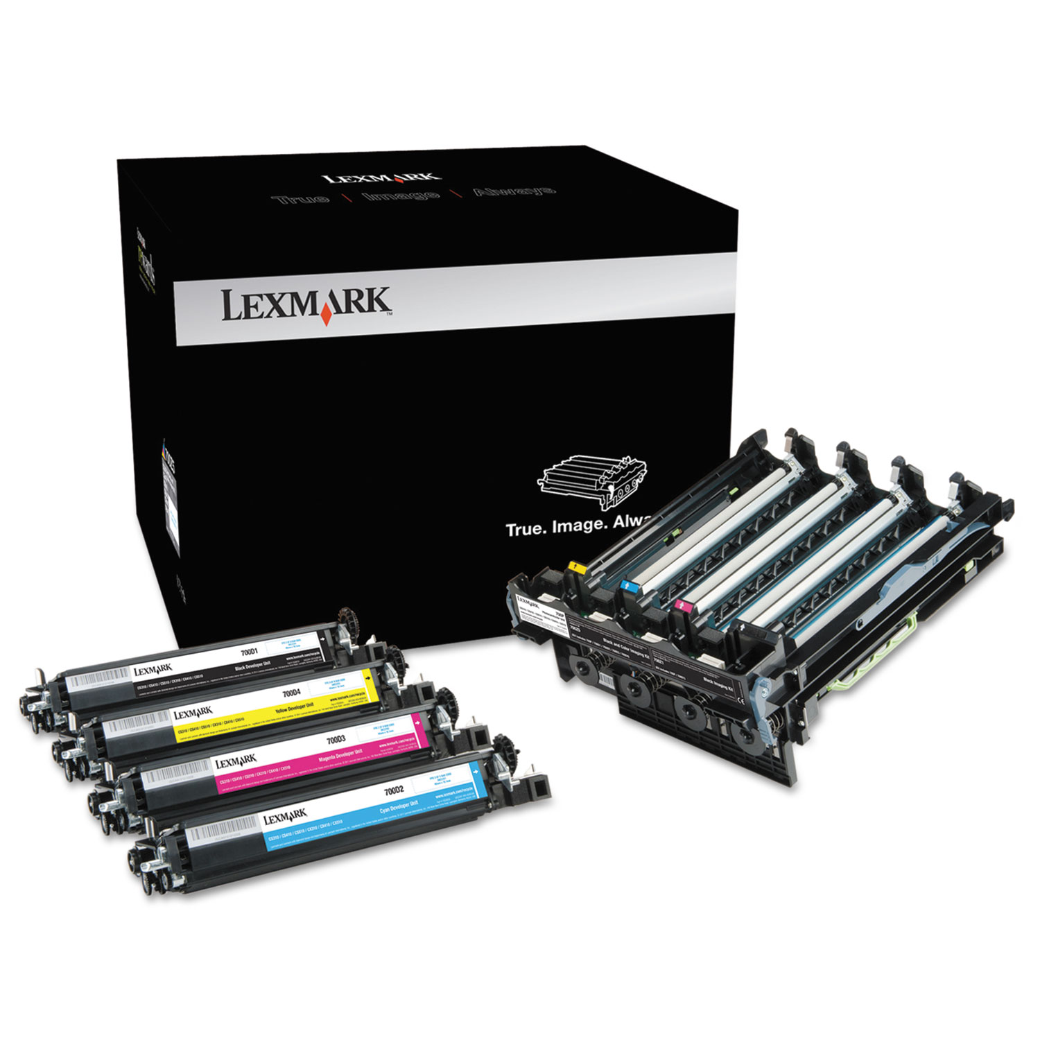 Lexmark 70C0Z50 Unison Imaging Unit, 40,000 Page-Yield, Black/Tri-Color ...