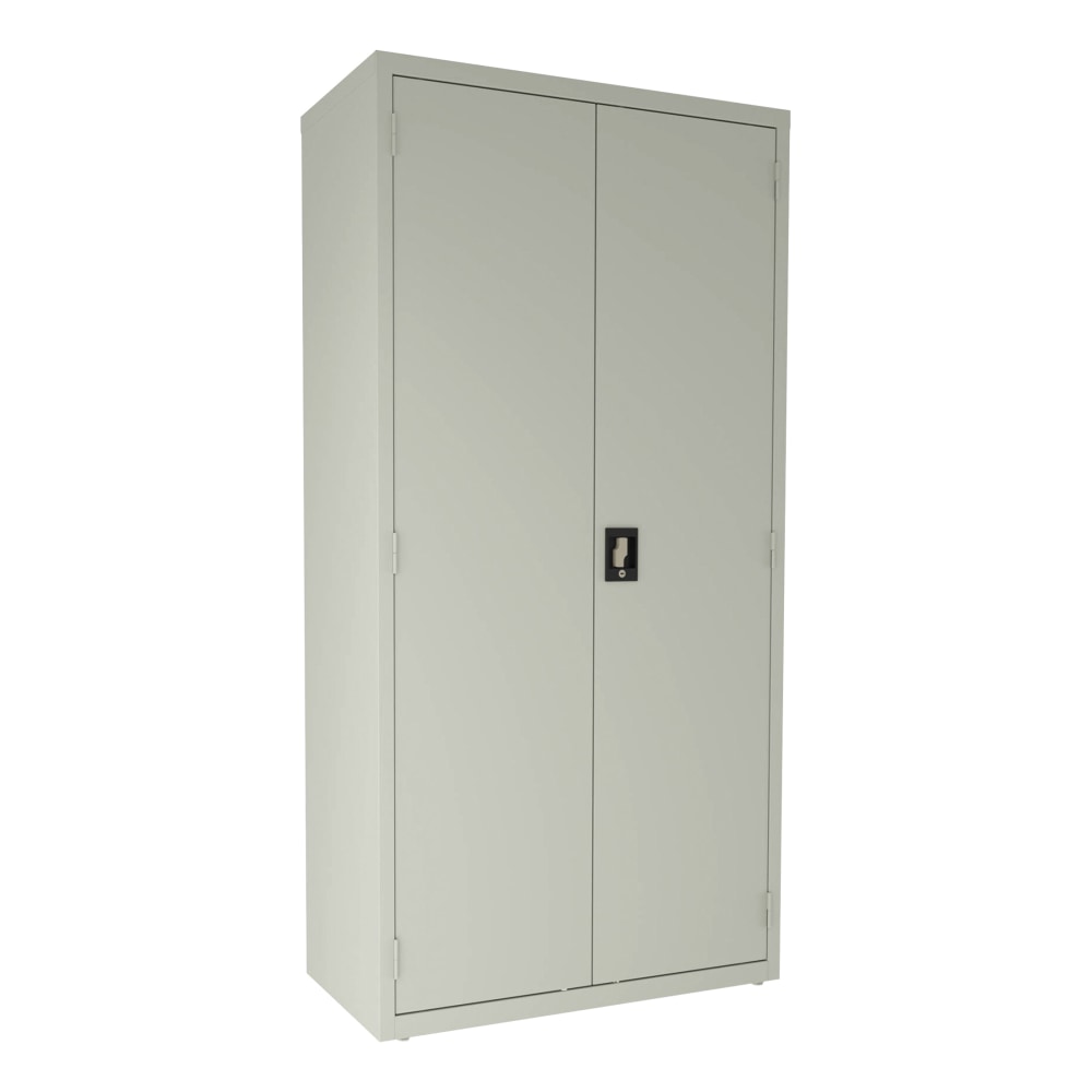 Lorell Steel Locking Janitorial Storage Cabinet, Light Gray ...