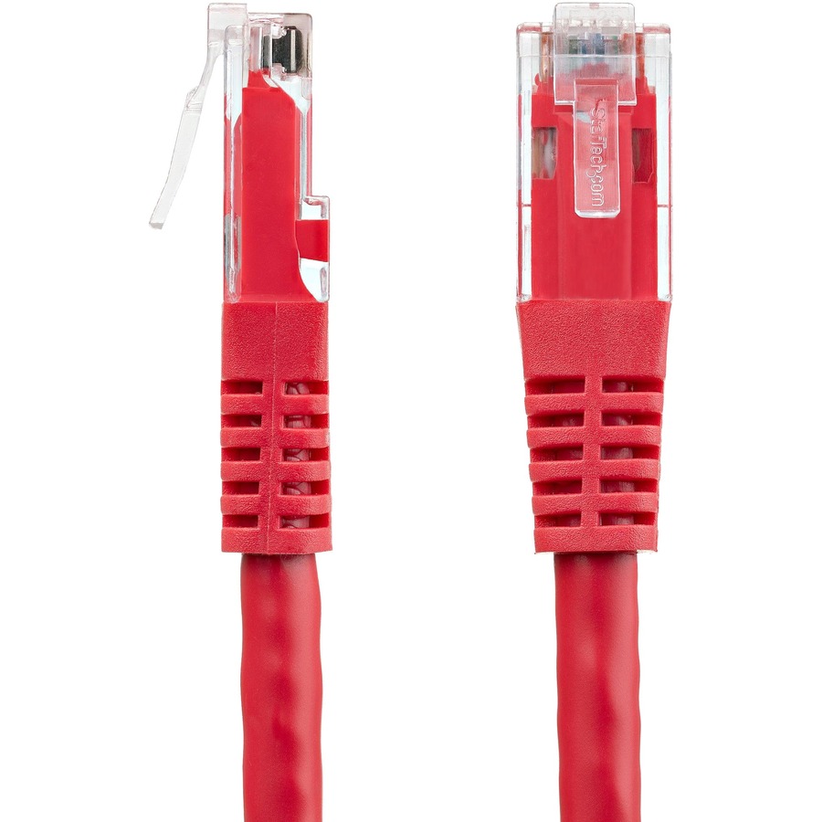 StarTech 50ft CAT6 Ethernet Cable - Red Molded Gigabit - 100W PoE UTP ...