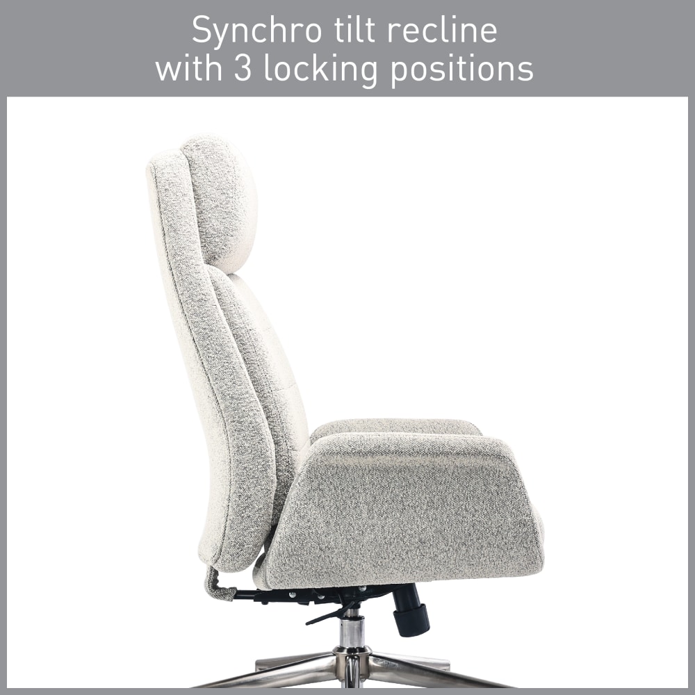 Modern Comfort Pizana Bouclé Fabric High-Back Executive Office Chair ...