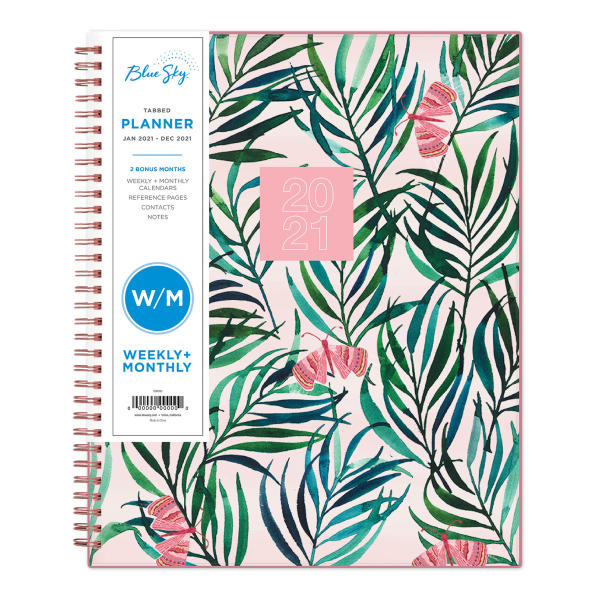 Blue Sky Weekly/Monthly Planner, 8-1/2" x 11", Paradise, January to ...