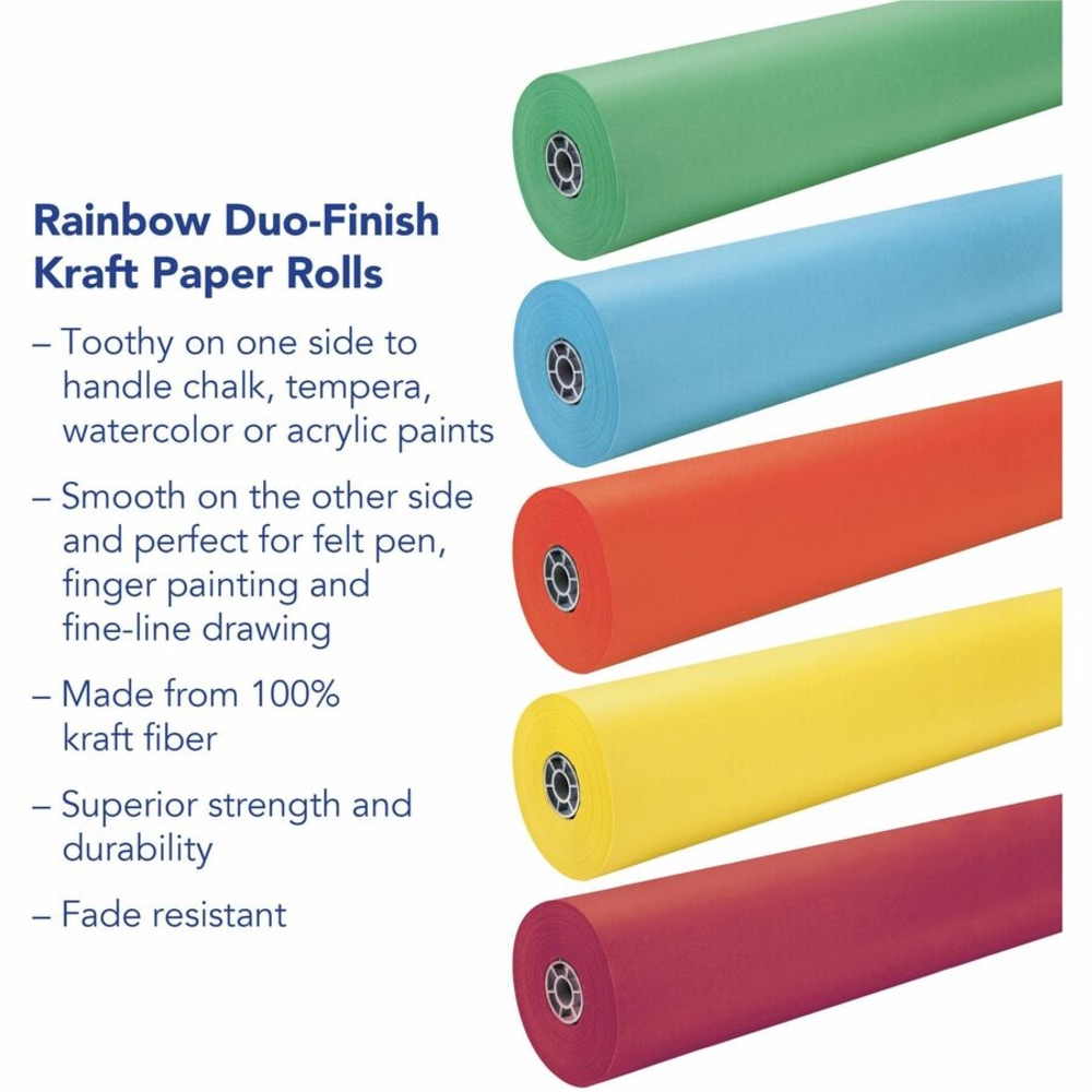 Pacon Rainbow Duo-Finish Kraft Paper Roll, 36" x 1000', Emerald ...