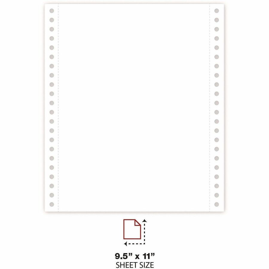 Universal Dot Matrix Continuous Paper - White - 92 Brightness - 9 1/2 ...