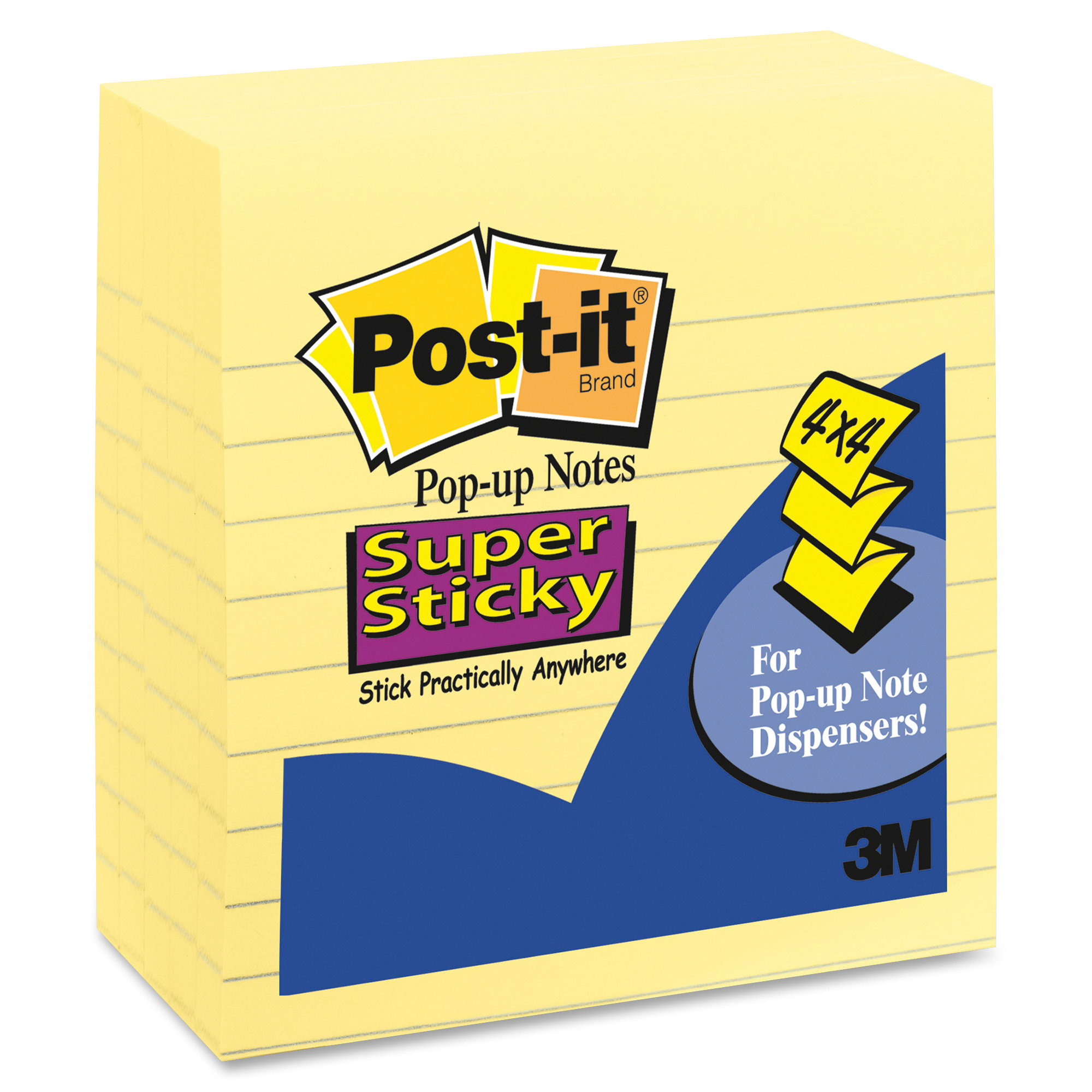 Post-it Ruled/Lined Super Sticky Pop-Up Notes | OfficeSupply.com
