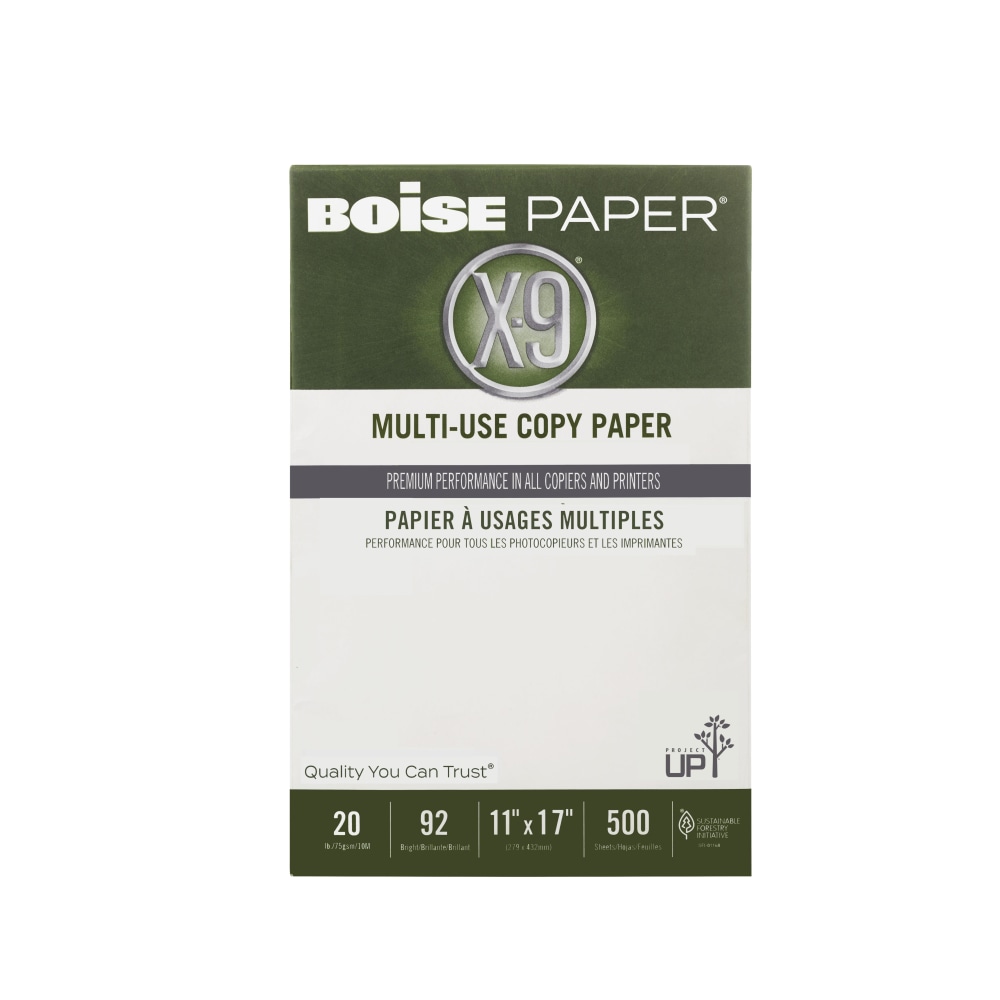 Boise X-9 Multi-Use Printer & Copy Paper, White, Ledger (11" x 17 ...