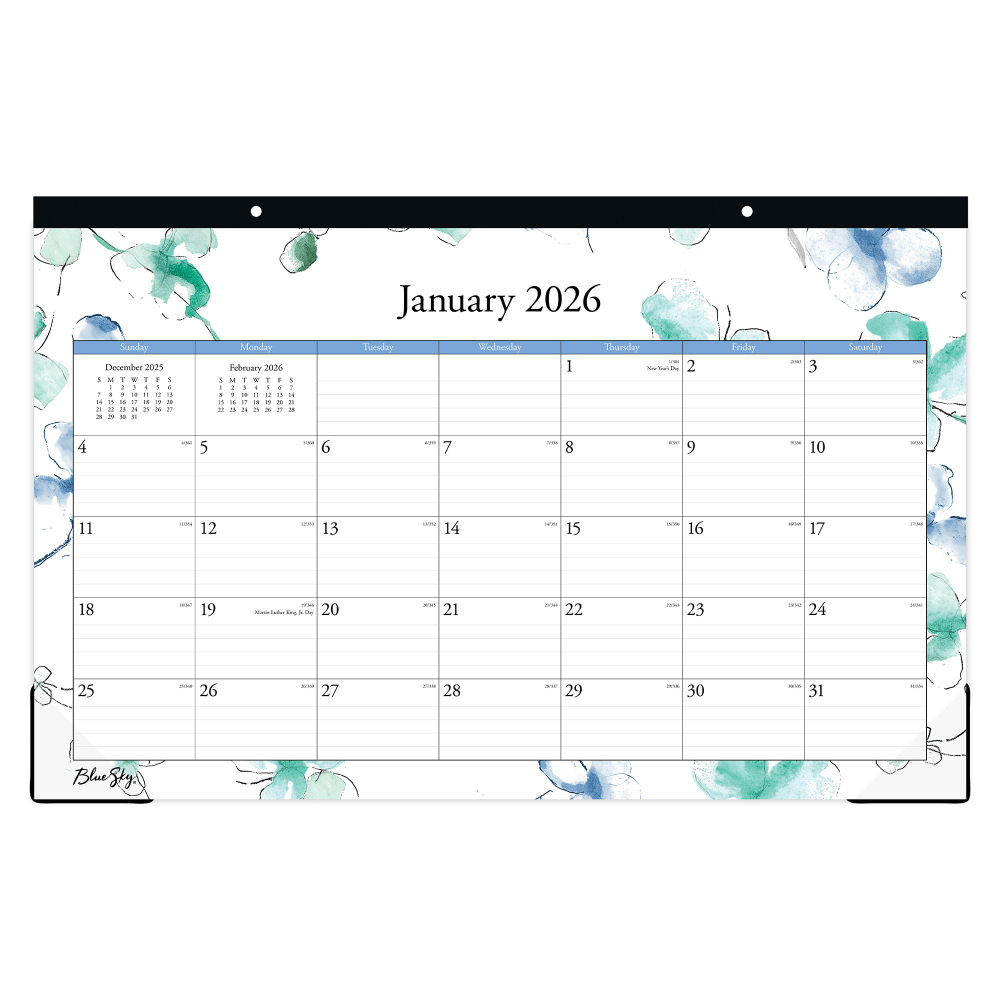 2026 Blue Sky Monthly Desk Pad Calendar, 11" x 17", Lindley, January To ...