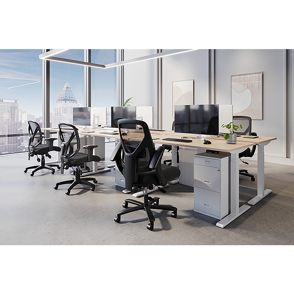MFTC 200 Ergonomic Mesh Mid-Back Task Office Chair, Black, BIFMA ...