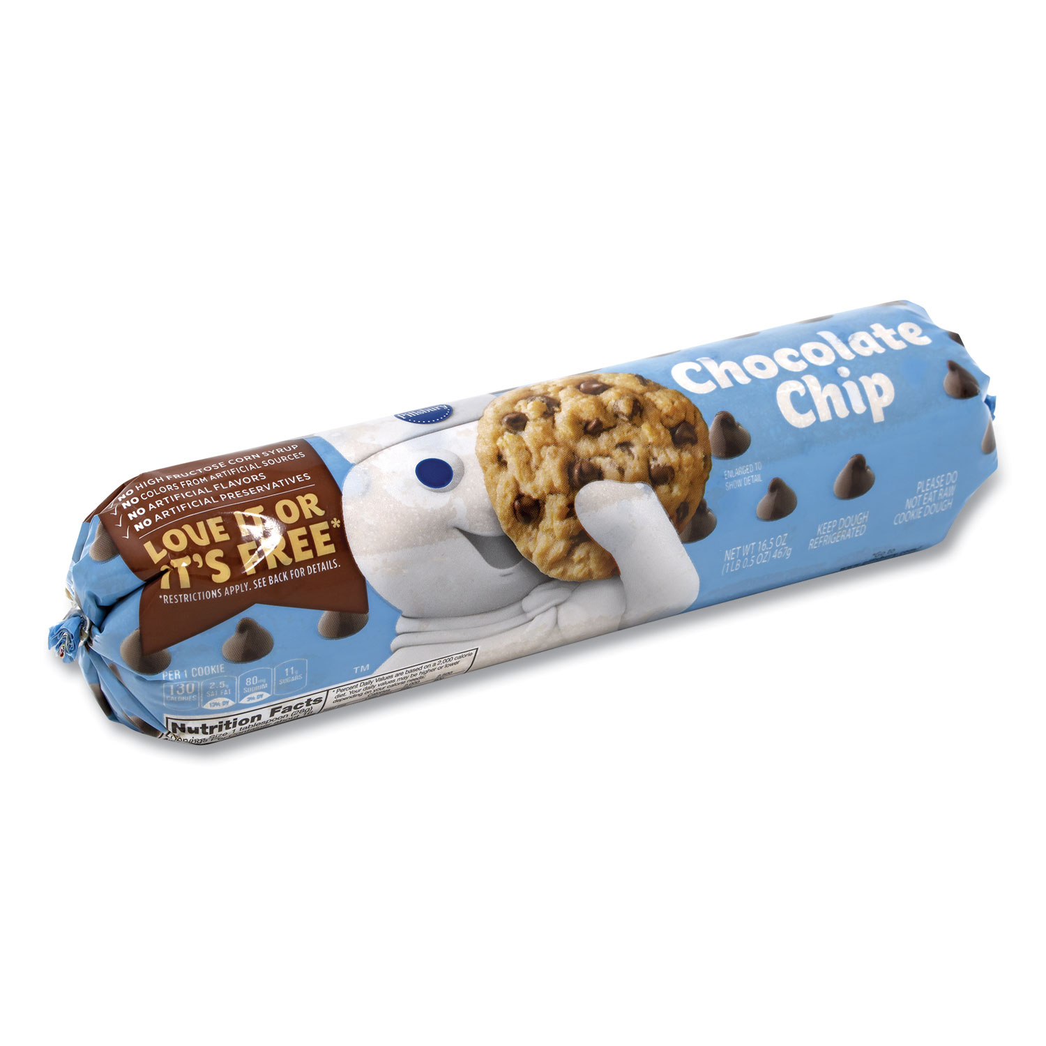 Pillsbury Create 'N Bake Chocolate Chip Cookies, 16.5 oz Tube, 6 Tubes ...