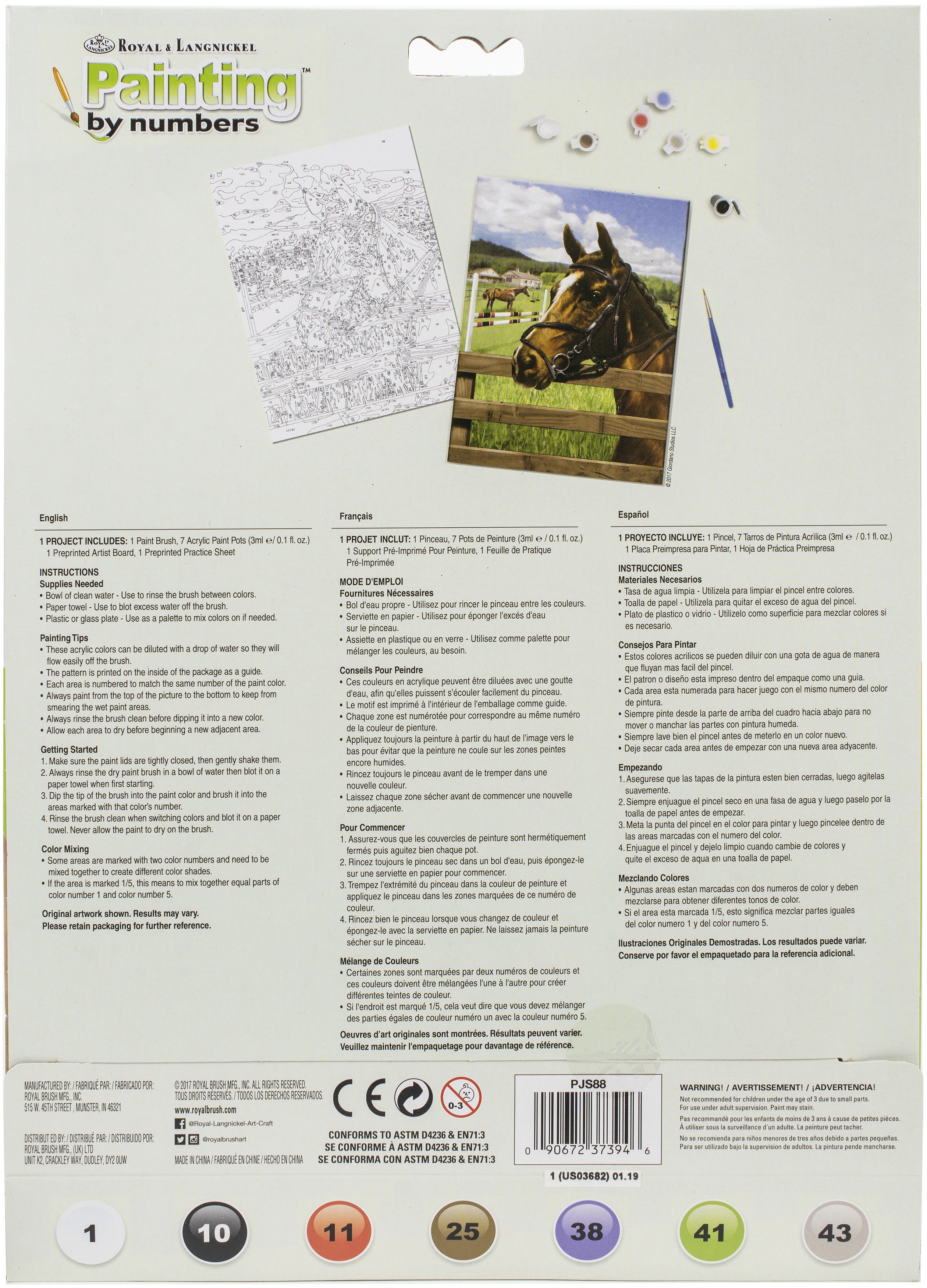 Junior Small Paint By Number Kit 8.75"X11.75" | OfficeSupply.com