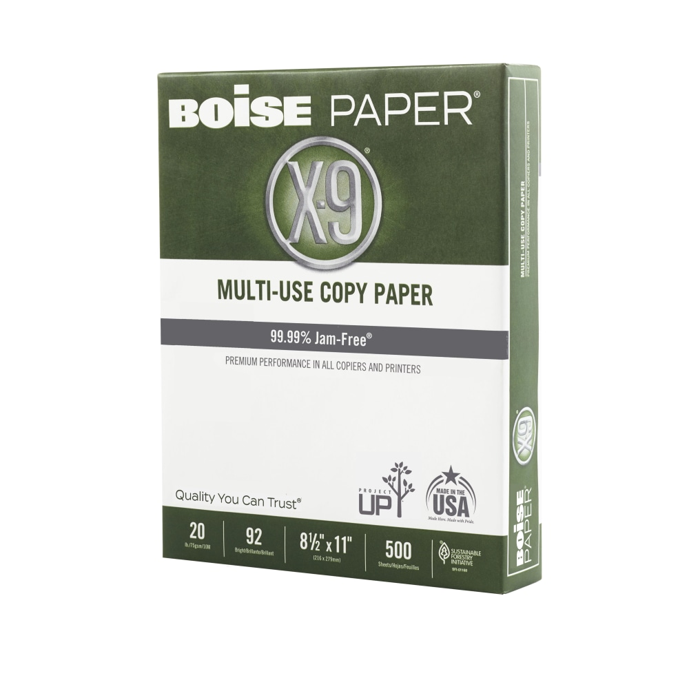 Boise X-9 Multi-Use Printer & Copy Paper, White, Letter (8.5" x 11 ...