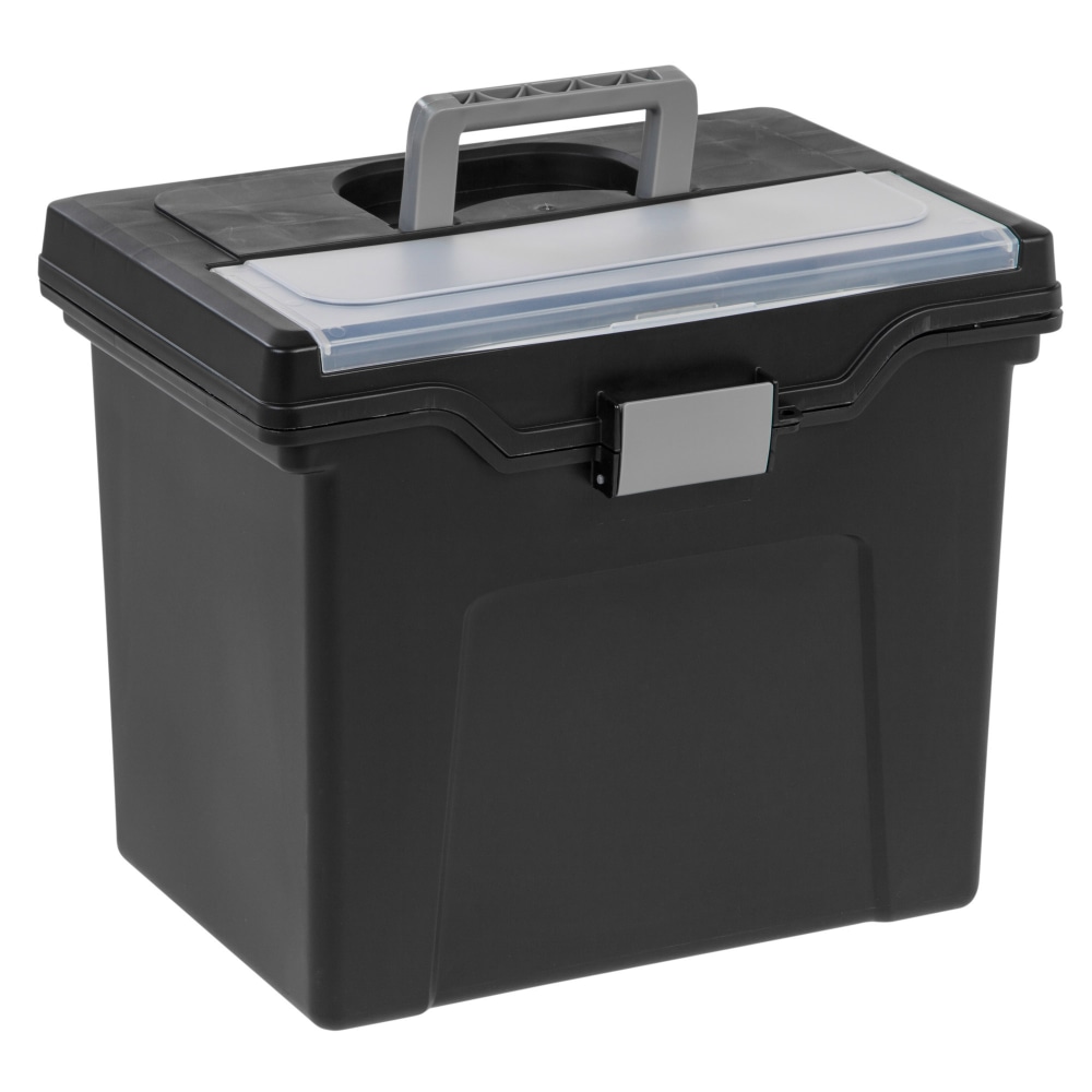 Mobile File Box Large Letter Size 11 5 8 H X 13 3 8 W X 10 D Black Mobile File Box Large Letter Size 11 5 8 H X 13 3 8 W X 10 D Black