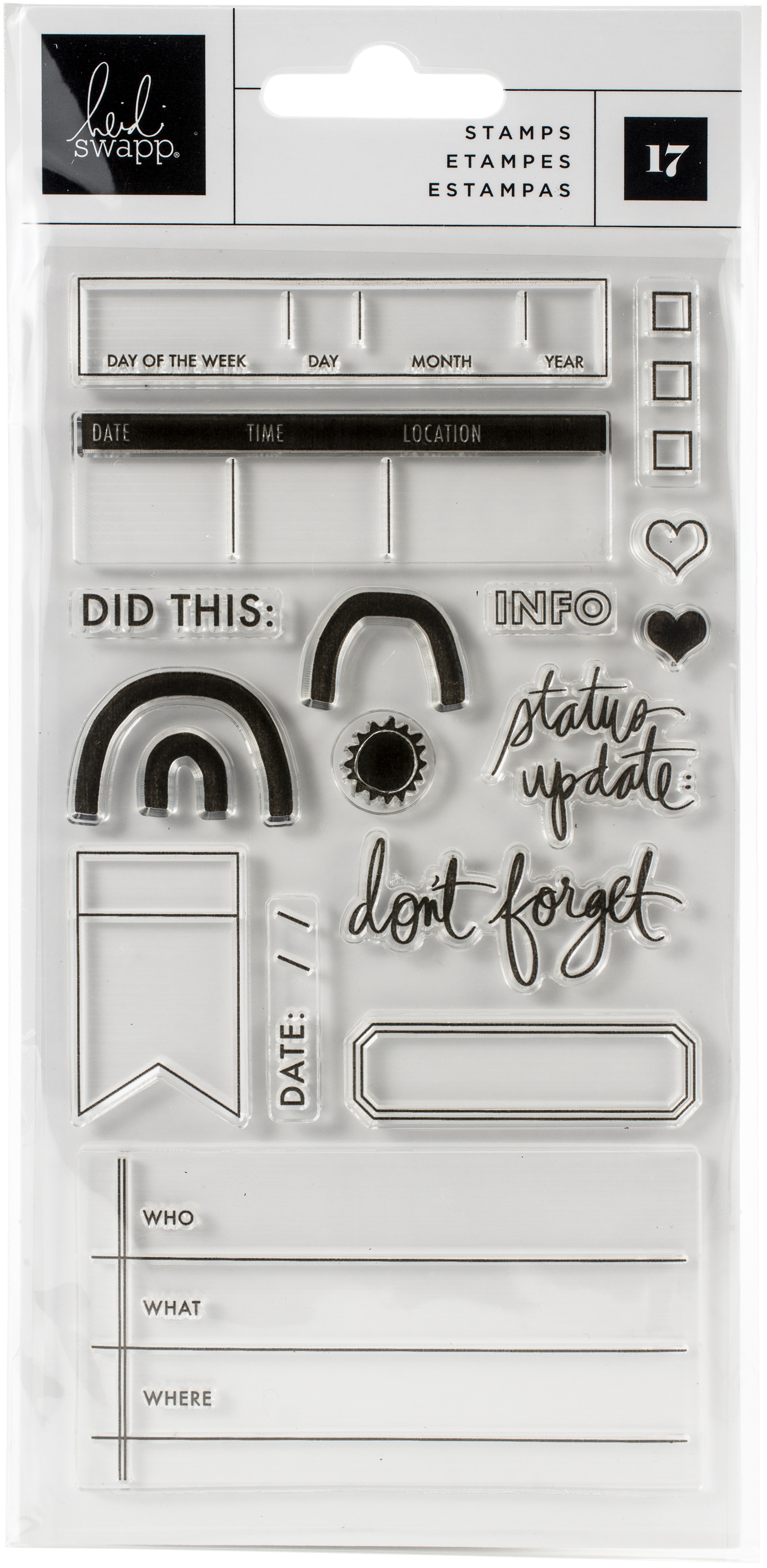 Heidi Swapp Storyline Chapters Clear Stamps 17/Pkg | OfficeSupply.com