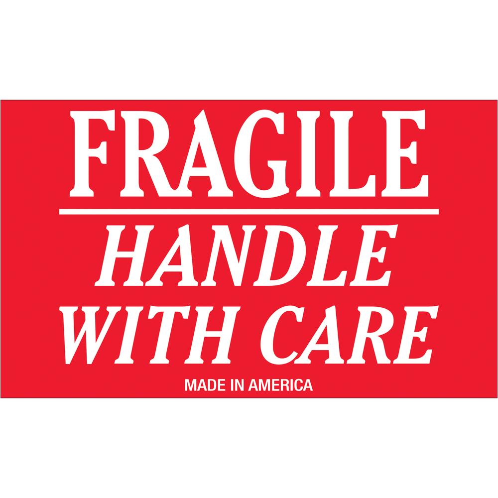 3 x 5" - "Fragile - Handle With Care" Labels | OfficeSupply.com
