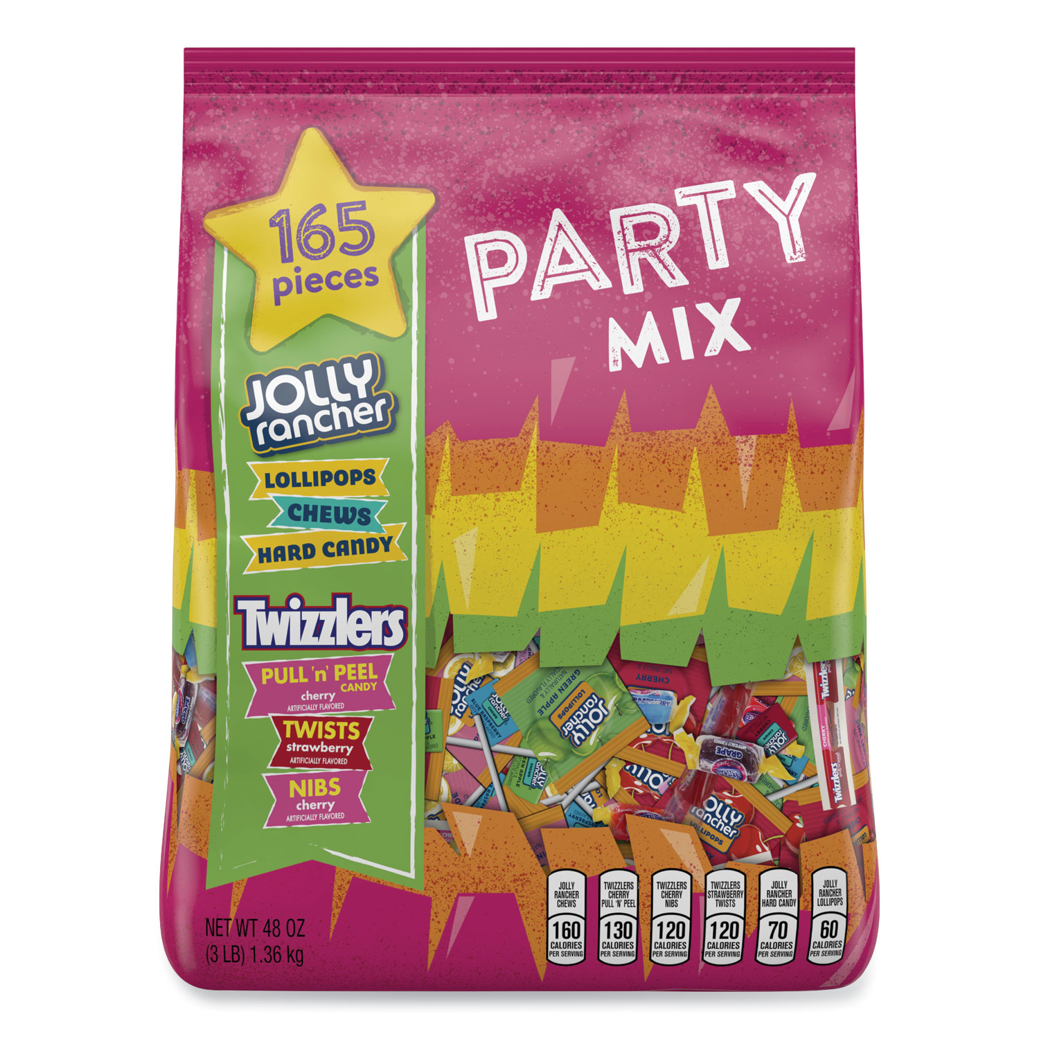 Party Mix Assorted Bulk Pack Candy, 165 Pieces, 48 oz | OfficeSupply.com