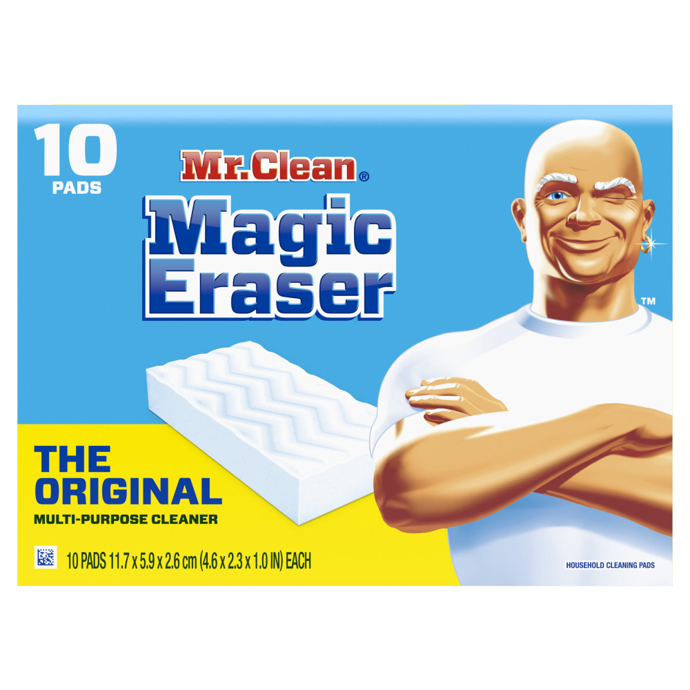 Mr. Clean Magic Eraser Sponges, Original, 7-3/4” x 4-5/8”, Pack Of 10 ...