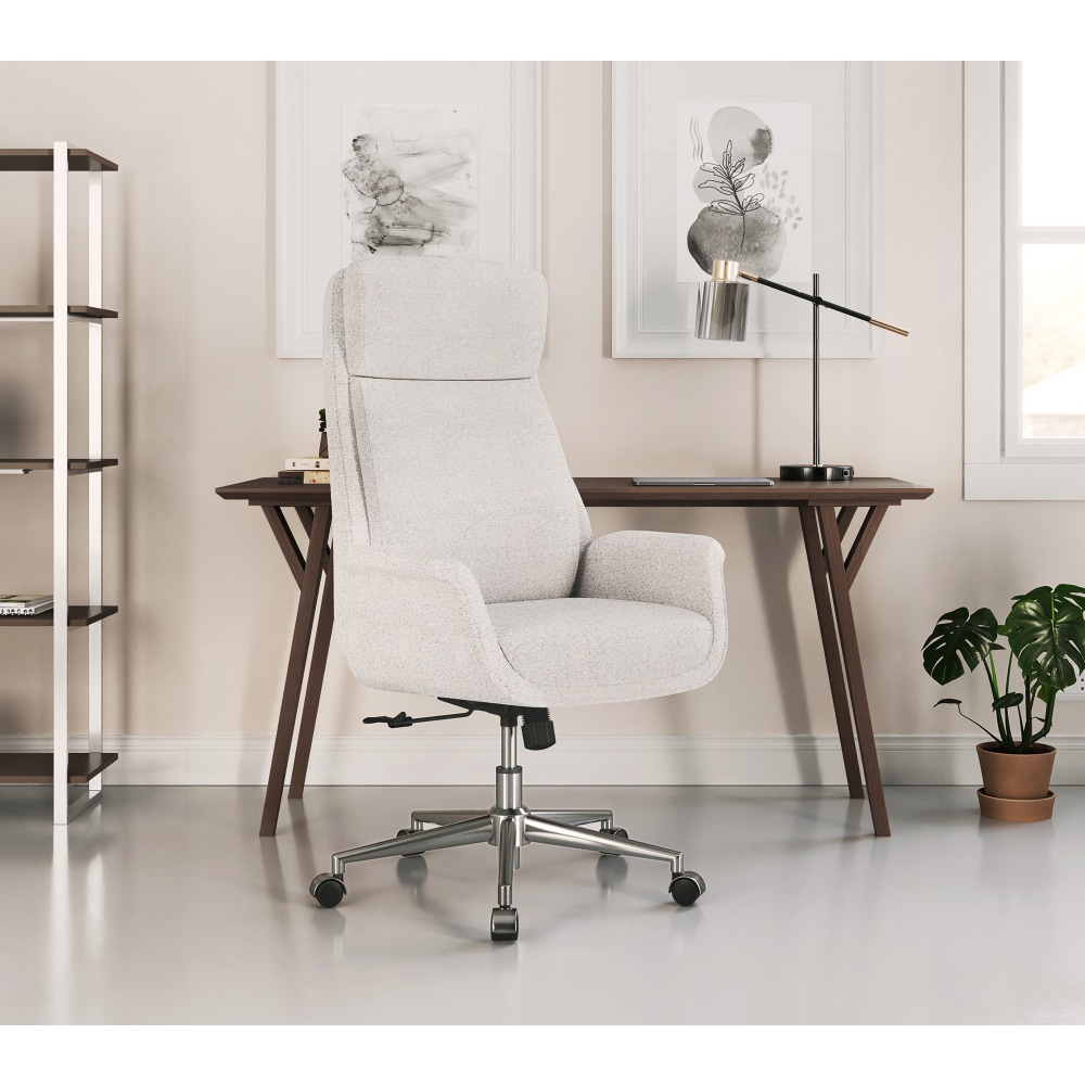 Modern Comfort Pizana Bouclé Fabric High-Back Executive Office Chair ...