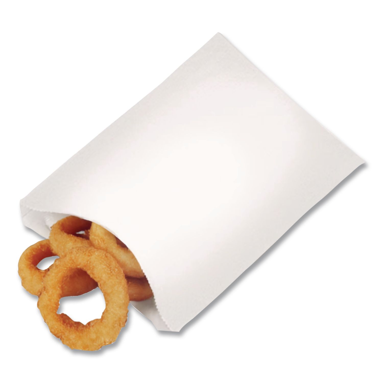 Bagcraft Grease-Resistant Single-Serve Bags, 6" x 0.75" x 7.25", White ...