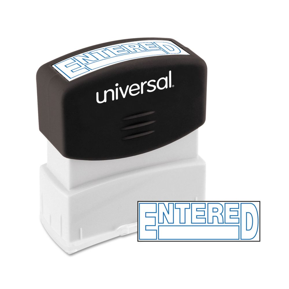 Universal Message Stamp, ENTERED, Pre-Inked One-Color, Blue ...