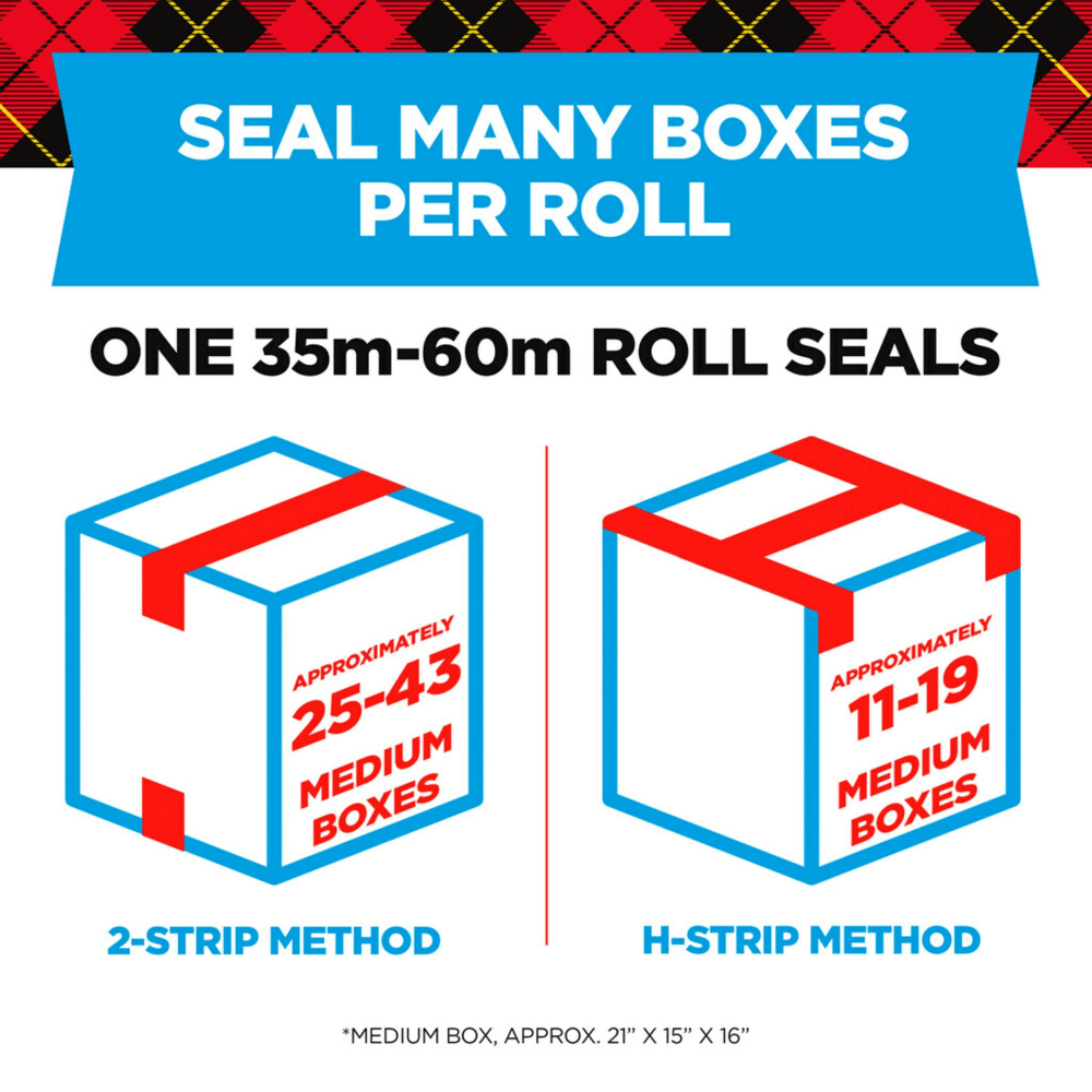 Scotch Heavy Duty Shipping Packing Tape, 6 Tape Rolls with 1 Dispenser ...
