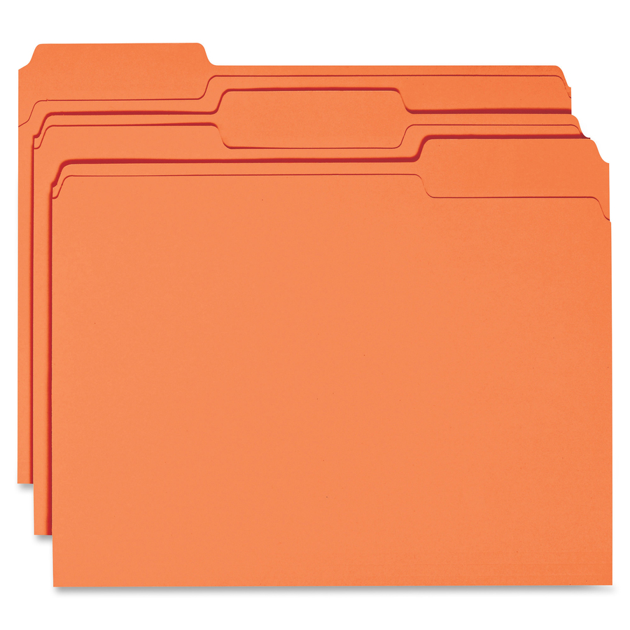 Business Source Orange Colored File Folders | OfficeSupply.com