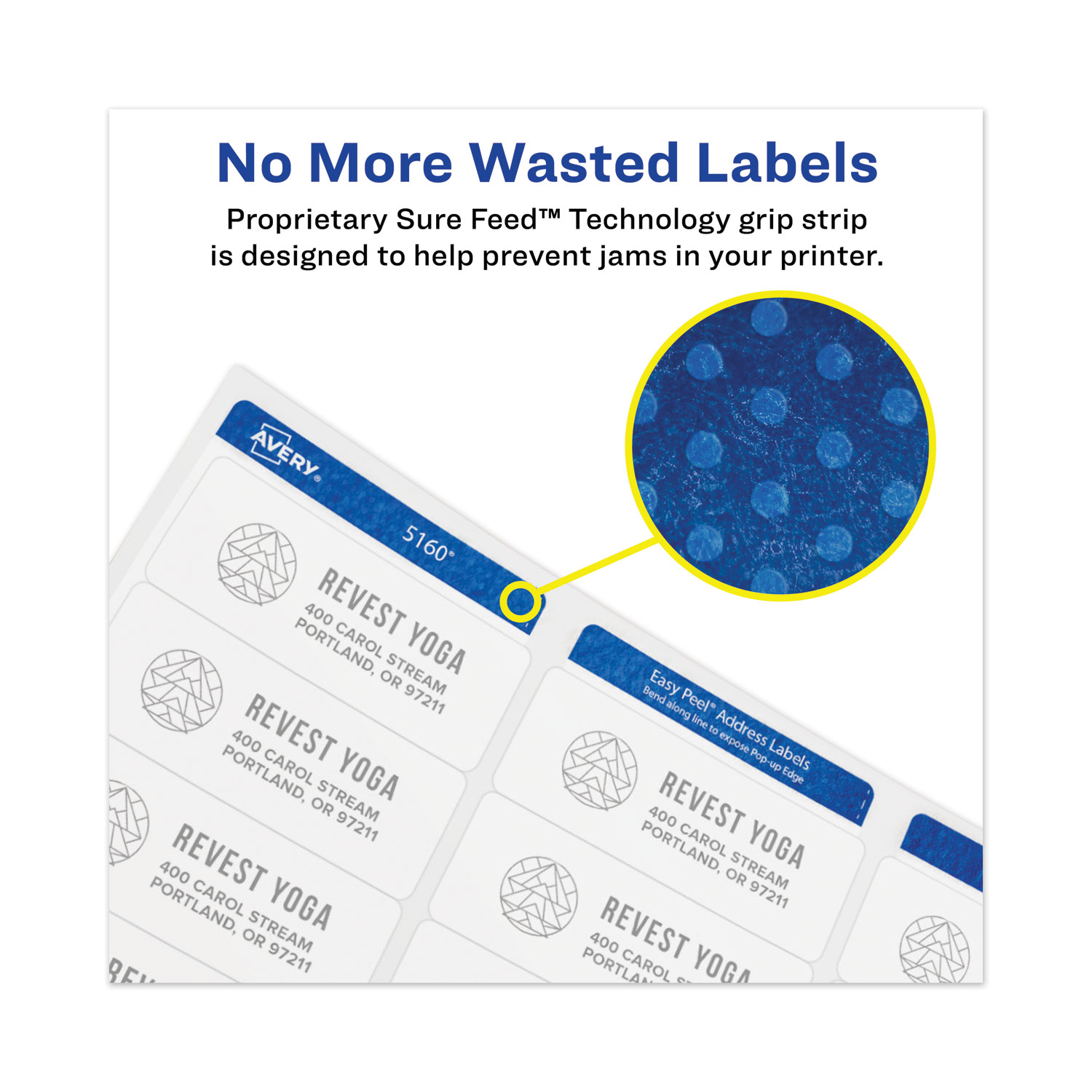 Avery High Visibility Labels With Sure Feed For Laser Printers, 5294 ...