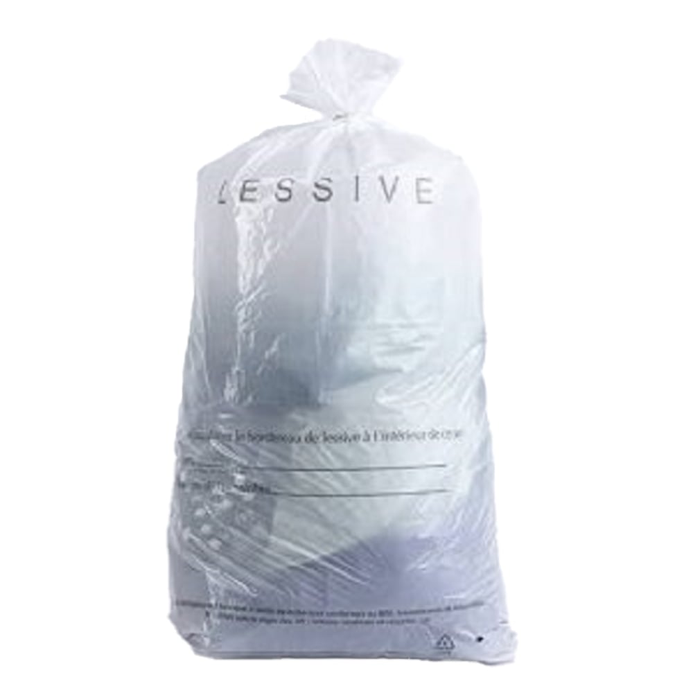 MultiPlast Systems Tear Tape Laundry Bags, Bilingual, 14" x 24", White ...